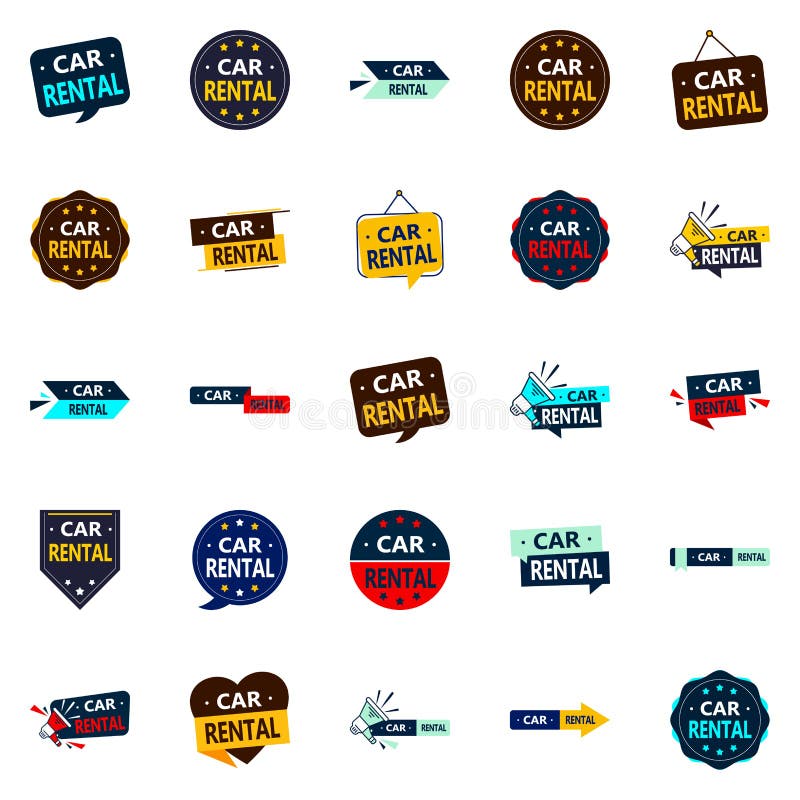 Car Rental 25 Versatile Vector Images for a New Brand Direction Stock ...