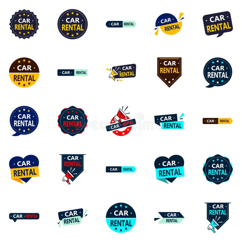 Car Rental 25 Versatile Vector Images for a New Brand Direction Stock ...