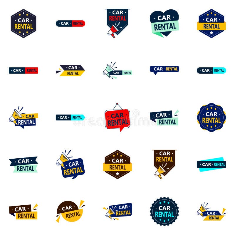 Car Rental 25 Versatile Vector Images for a New Brand Direction Stock ...