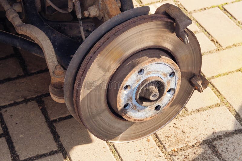 Car Repair Concept. Wheel Balancing or Repair and Change Auto Tire ...