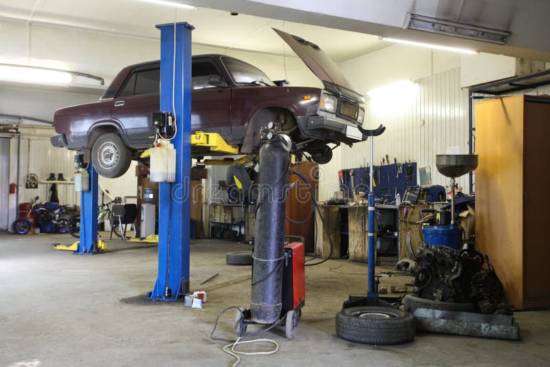 A car repair garage stock photo. Image of automobile - 37537722