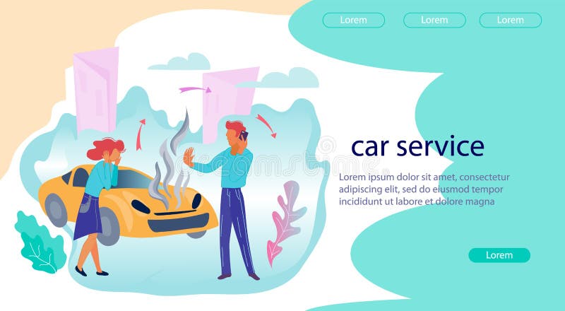 Car Repair Service Workshop, Auto Evacuator and Help on Road. Flat ...