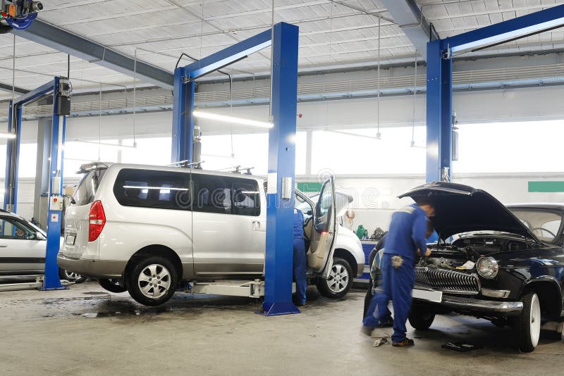 Car repair station stock image. Image of station, auto - 84900707