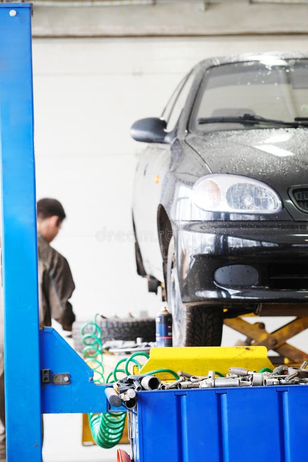 Car repair station stock photo. Image of replacement - 89303054