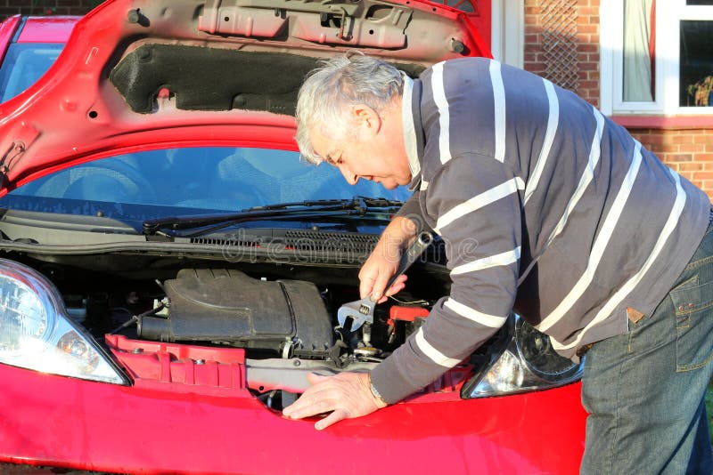 Car repairs. stock photo. Image of busy, elderly, repairing - 27467964