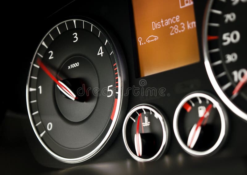 Car rev counter stock image. Image of interior, gauge - 23777877