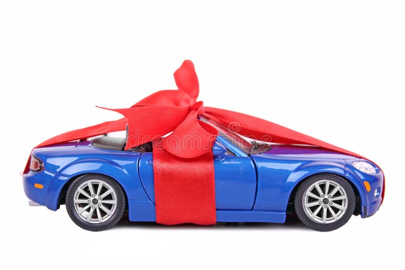 Car with ribbon stock image. Image of icon, hood, side - 23705741
