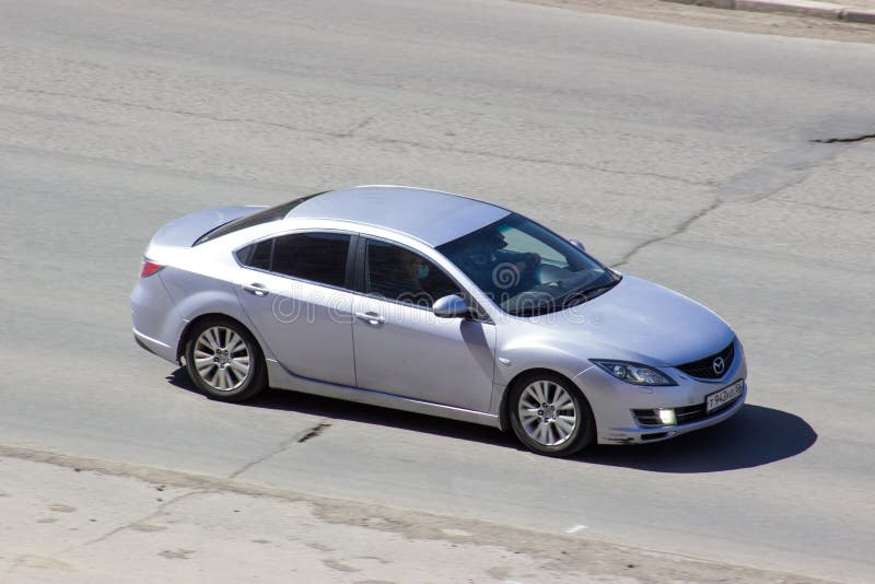 Mazda 6 rides on the road editorial photo. Image of audi - 185765901