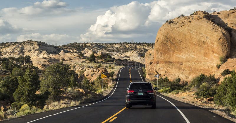 Car Riding on a Road in Utah Editorial Photography - Image of summer ...