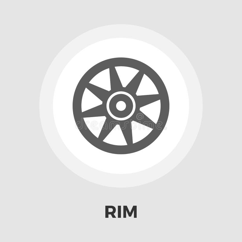 Car rim flat icon stock vector. Illustration of sport - 89290805