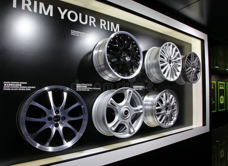 Car Rims on Display at Auto China 2010 Editorial Photography - Image of ...