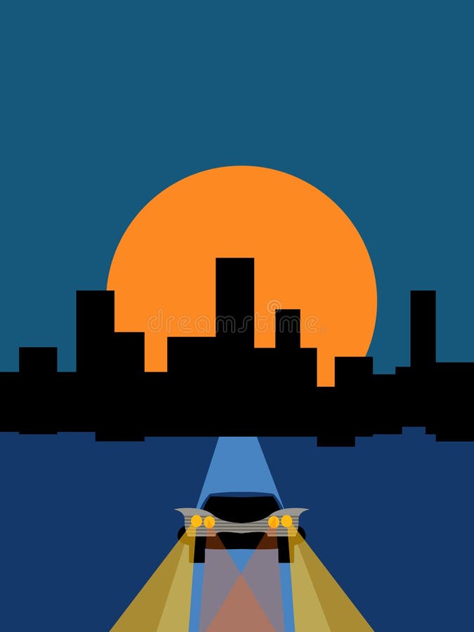 Driving Car Night Stock Illustrations – 7,116 Driving Car Night Stock ...