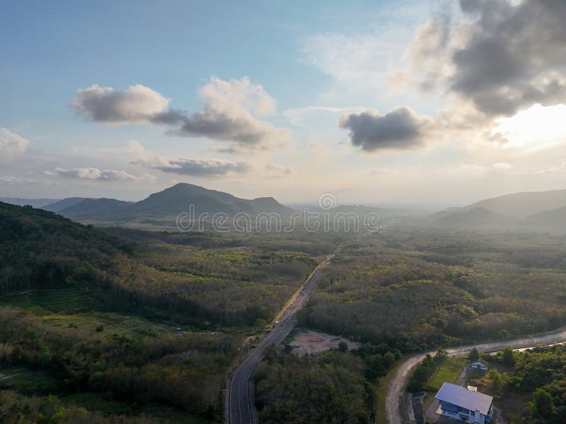 Car on Road from Aerial, Car Driving on Road from Aerial Stock Image ...