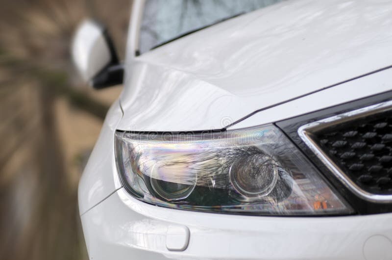 Car on road. stock photo. Image of detail, auto, crosswalk - 92381576