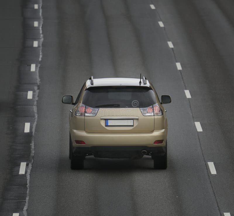 Car on the Road, Car on Highway Stock Image - Image of technology, trip ...
