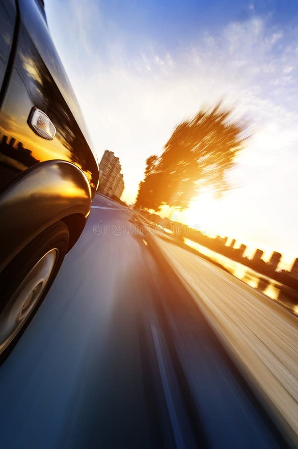 Car on the road stock image. Image of line, highway, movement - 44000007