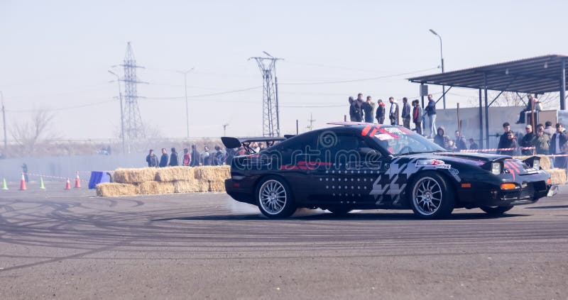 Car on the Road, Sports Car Doing Drift on the Track, Sport Car on the ...