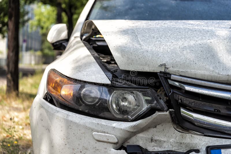 Car at the Roadside after an Accident Stock Image - Image of accident ...