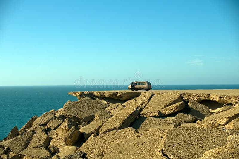 Car on the Rocks, Western Sahara Stock Photo - Image of african ...