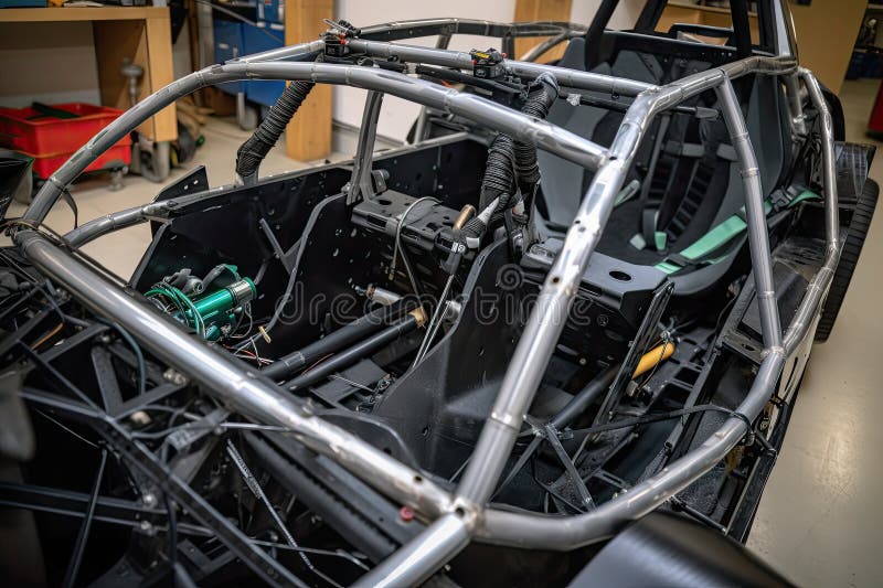 Car with Roll Cage and Harnesses, Ready for the Race Stock Illustration ...