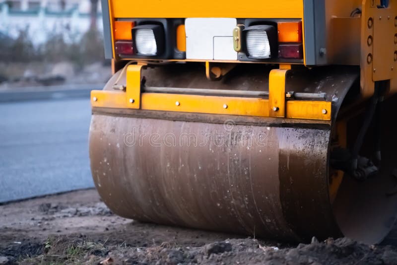 Car for Rolling Asphalt and Road Repair Stock Image - Image of roller ...