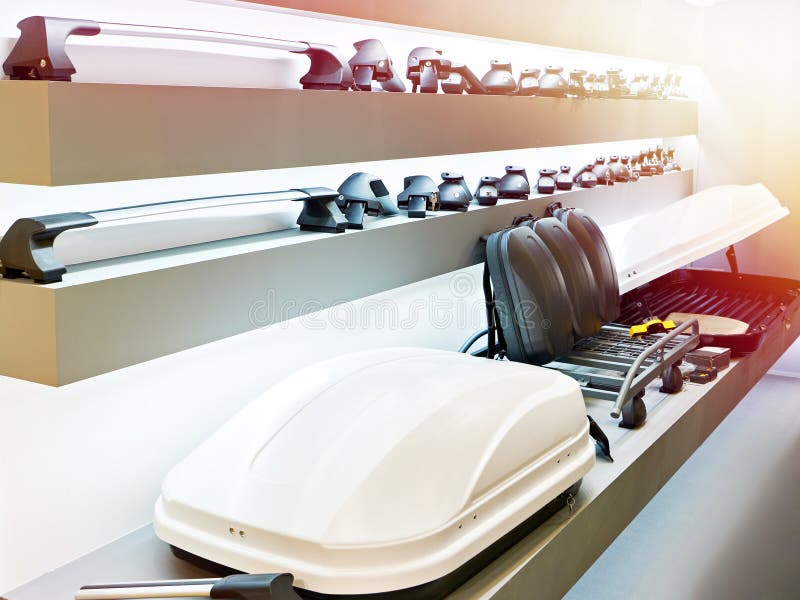 Car Roof Racks and Fasteners Stock Image - Image of detail, racks ...
