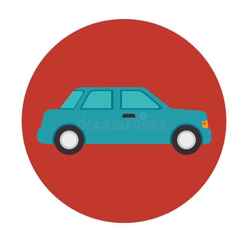 Car in round icon stock illustration. Illustration of solution - 64977366
