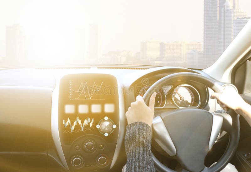 Car Run on Road and Control a Car by Yourself Stock Image - Image of ...