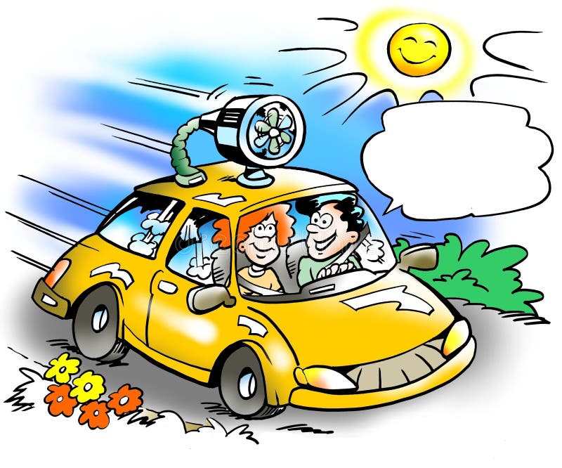 Car that Runs on Wind Energy Stock Illustration - Illustration of auto ...