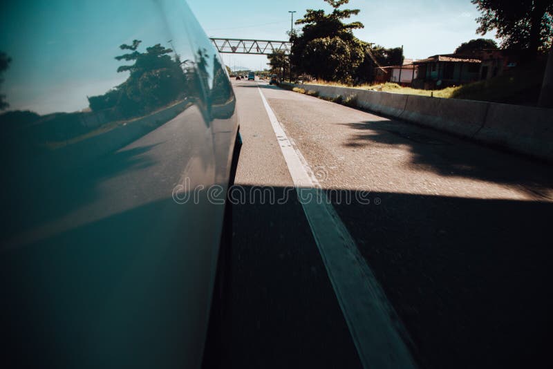 Car Rushing Along a High-speed Road Stock Image - Image of driving ...