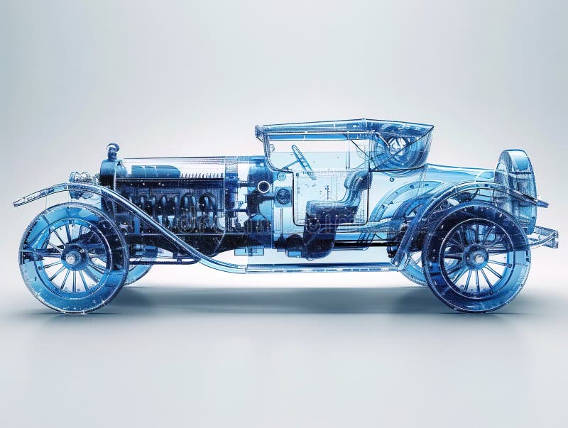 Car 1900s Visualization with Augmented Reality Transparent Car in ...