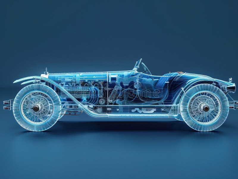 Car 1900s Visualization with Augmented Reality Transparent Car in ...