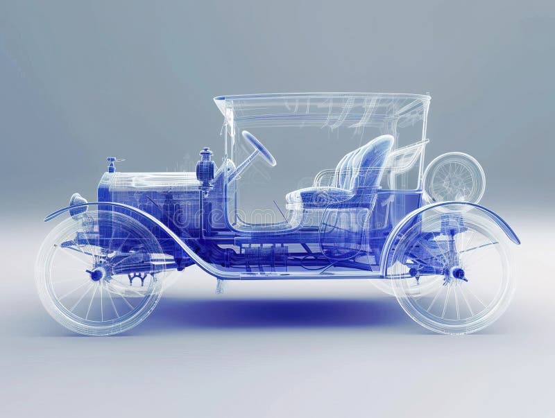 Car 1900s Visualization with Augmented Reality Transparent Car in ...