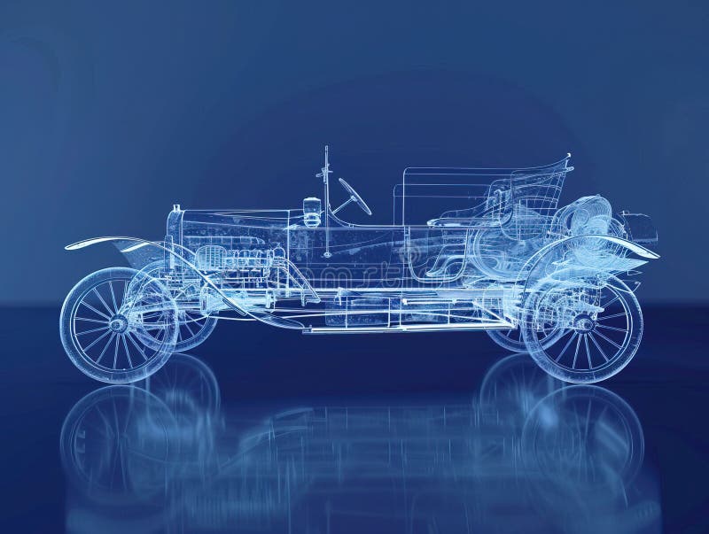 Car 1900s Visualization with Augmented Reality Transparent Car in ...