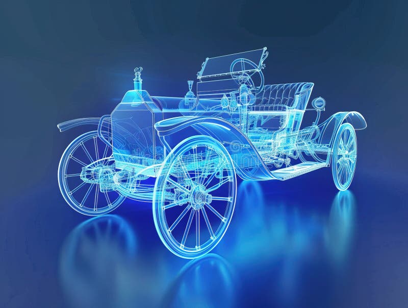 Car 1880s Visualization with Augmented Reality Transparent Car in ...