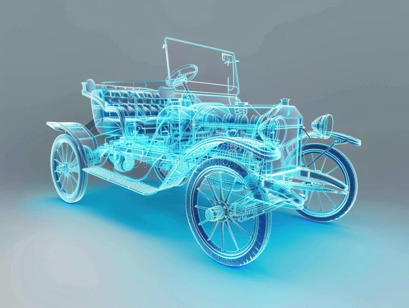 Car 1880s Visualization with Augmented Reality Transparent Car in ...