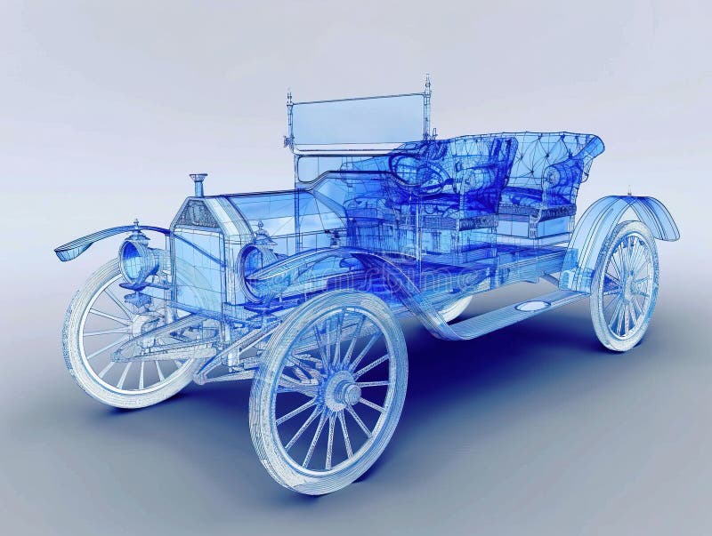 Car 1880s Visualization with Augmented Reality Transparent Car in ...
