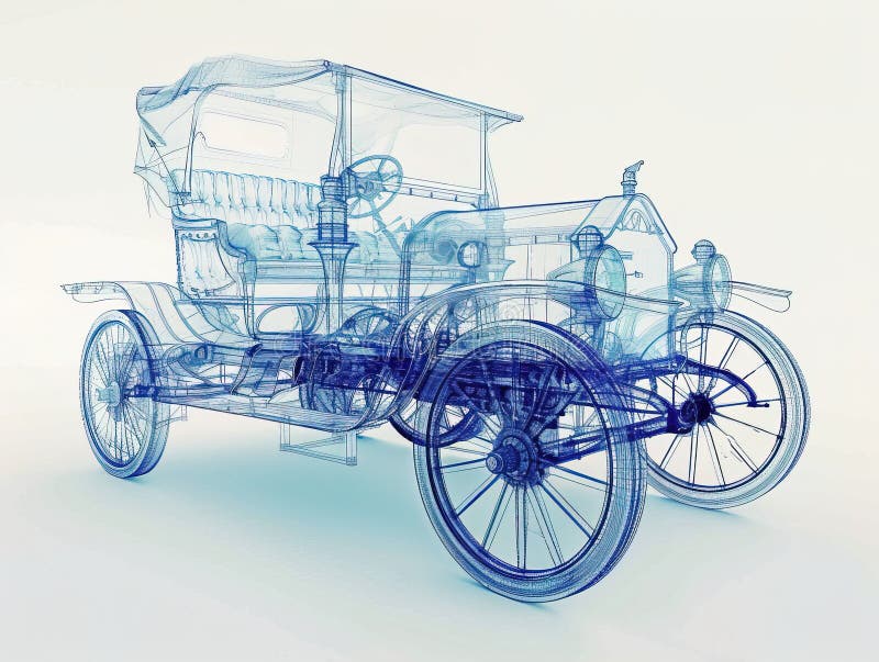 Car 1880s Visualization with Augmented Reality Transparent Car in ...