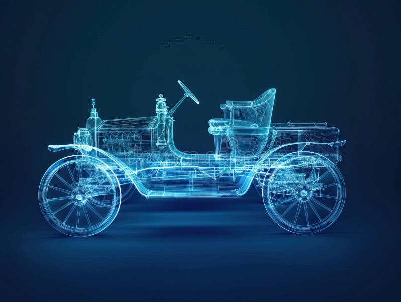 Car 1880s Visualization with Augmented Reality Transparent Car in ...