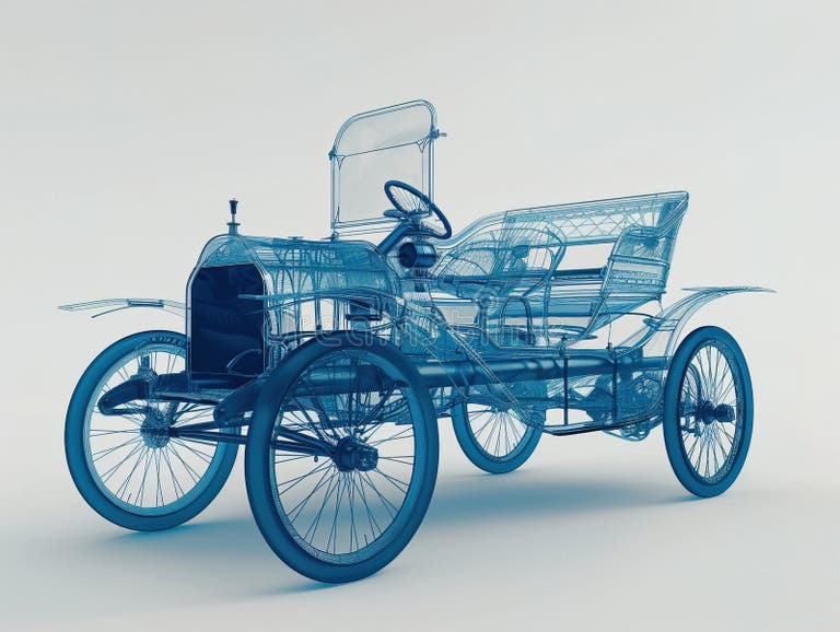 Car 1880s Visualization with Augmented Reality Transparent Car in ...