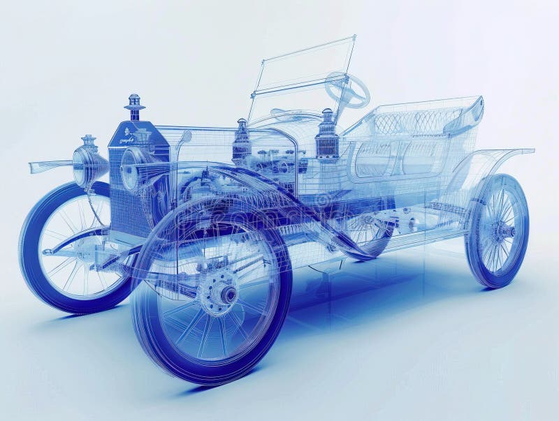 Car 1880s Visualization with Augmented Reality Transparent Car in ...