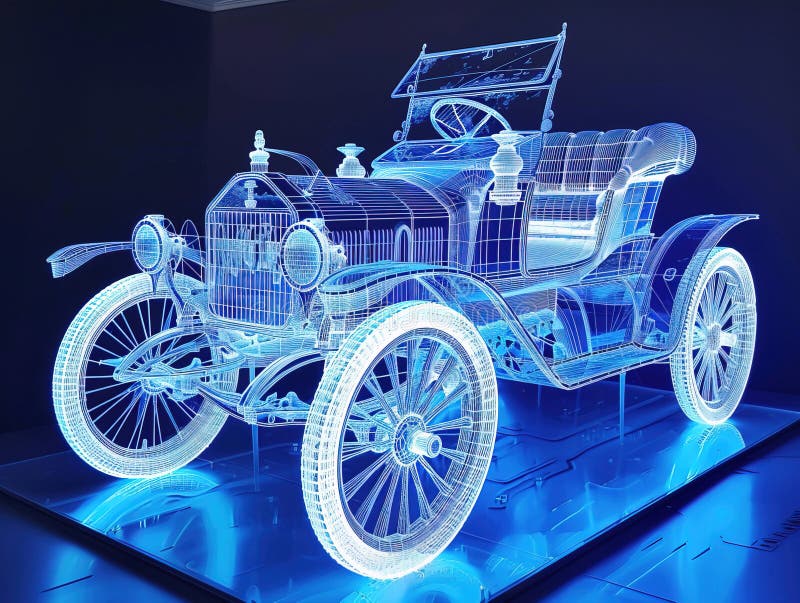 Car 1880s Visualization with Augmented Reality Transparent Car in ...