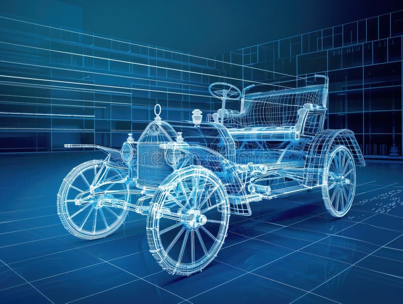Car 1880s Visualization with Augmented Reality Transparent Car in ...