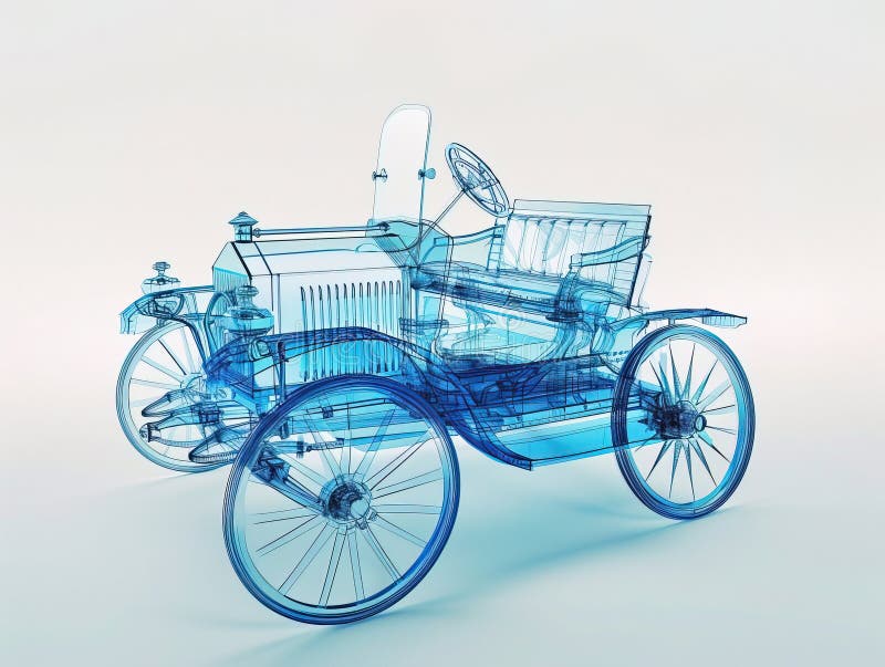 Car 1880s Visualization with Augmented Reality Transparent Car in ...