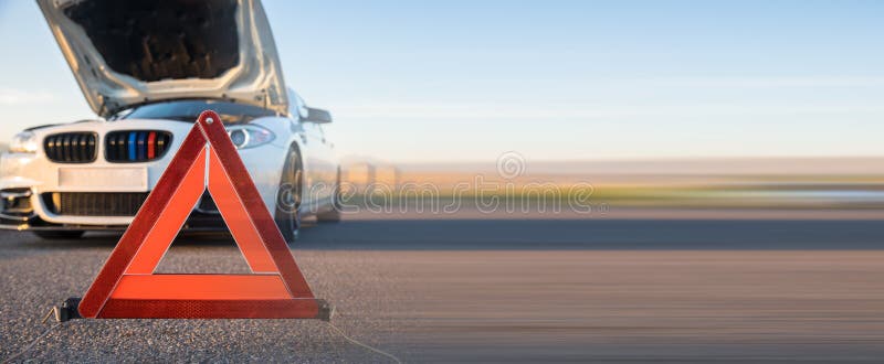 Car Safety Reflector Sign for Car Stock Image - Image of trouble ...