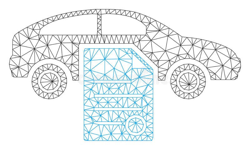 Car Sale Contract Polygonal Frame Vector Mesh Illustration Stock Vector ...