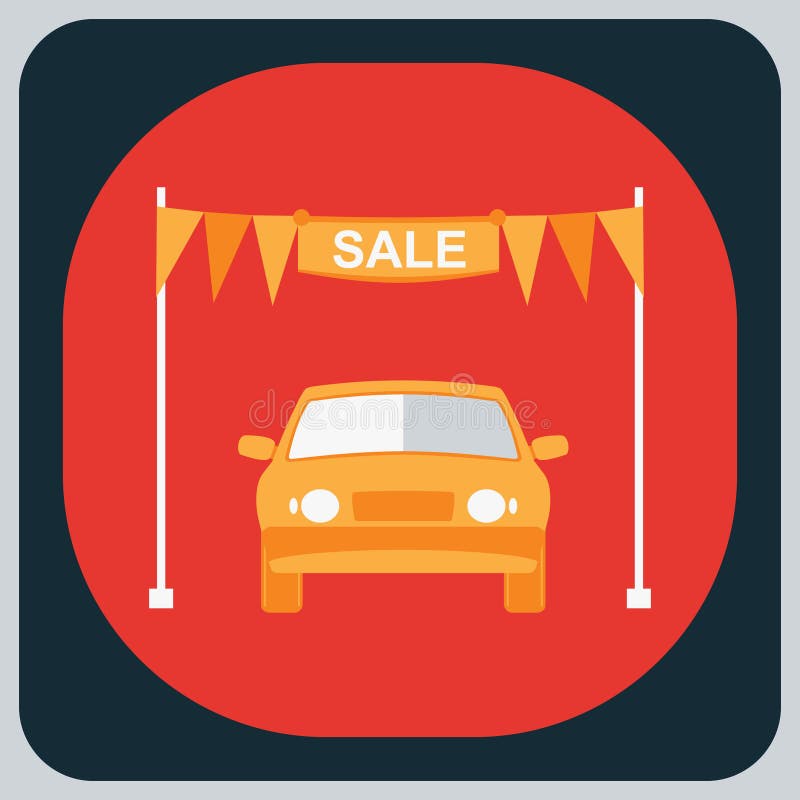Car on Sale. Vector Illustration Decorative Design Stock Vector ...