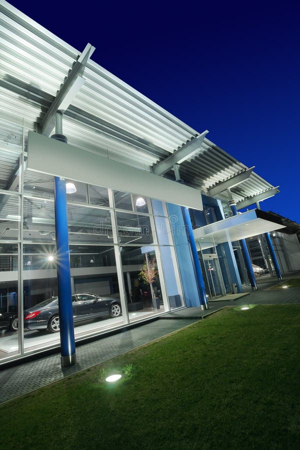 Outside View of Car Dealership Stock Image - Image of tiling, bright ...
