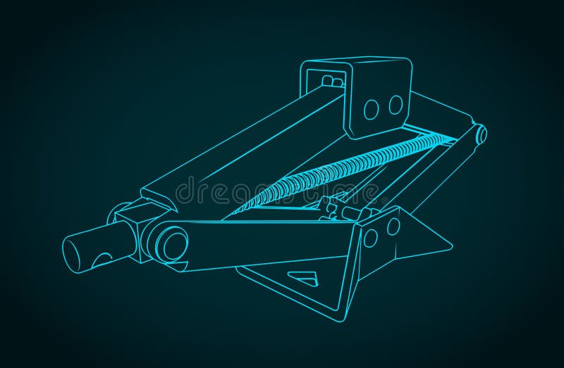 Car Scissor Jack Lift Sketch Stock Vector - Illustration of scissor ...