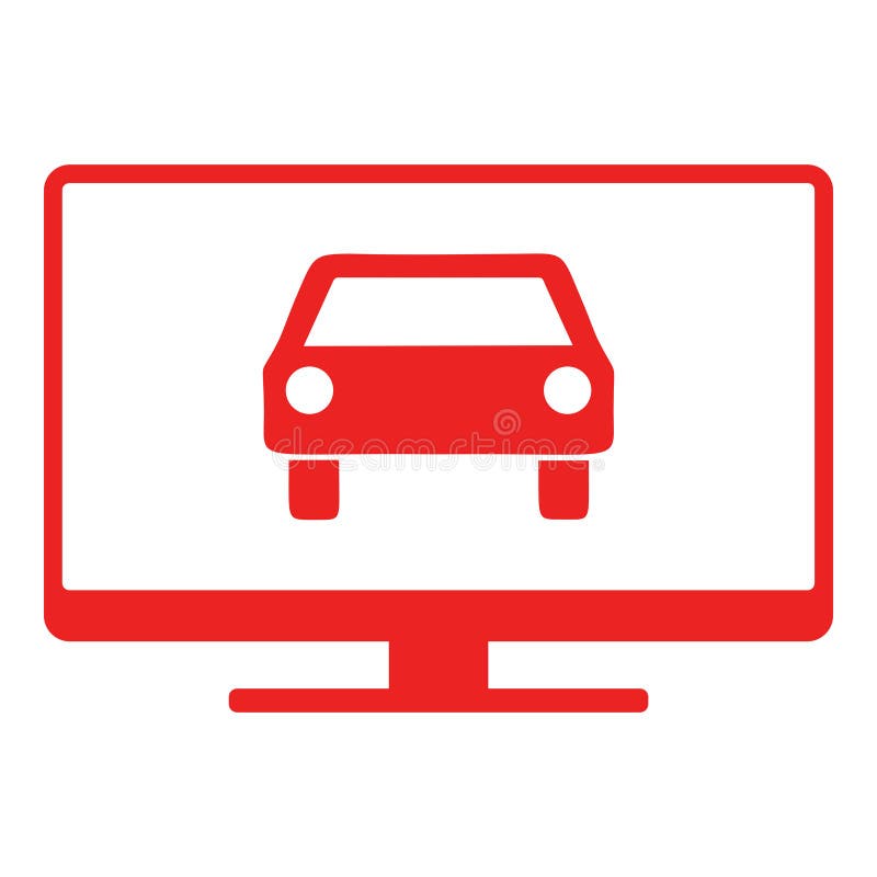 Car and screen stock vector. Illustration of screen - 168021711